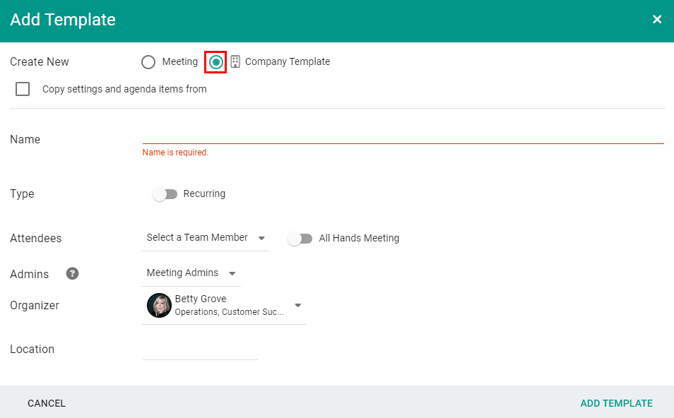 How do I create and use a Meeting Template?