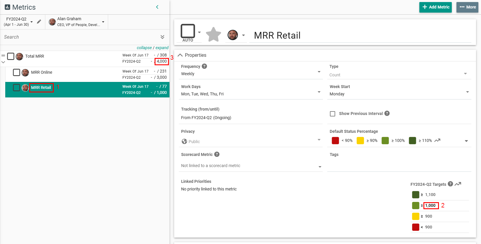 How do I create a Cascading Metric?