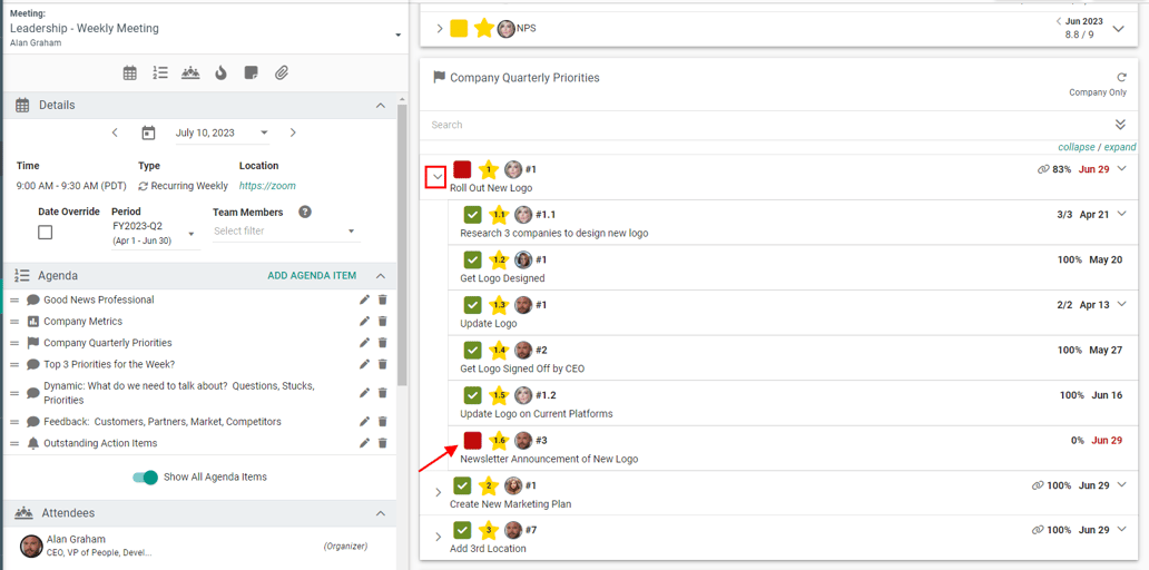 How do I create a Quarterly Priority?