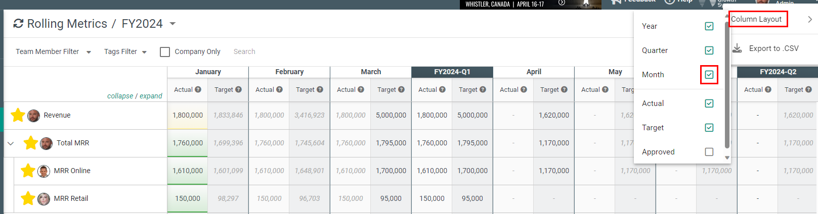 How do I setup Rolling Metrics?